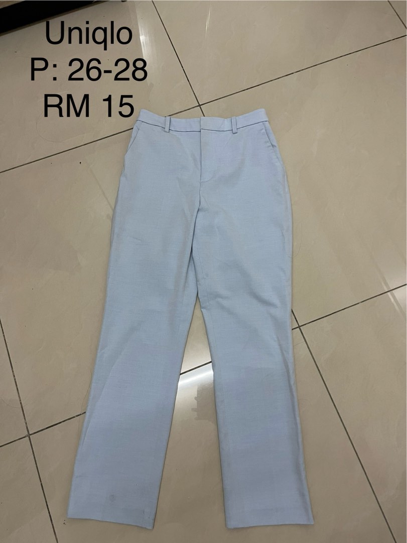 Uniqlo Slack Baby Blue, Women's Fashion, Bottoms, Other Bottoms on ...