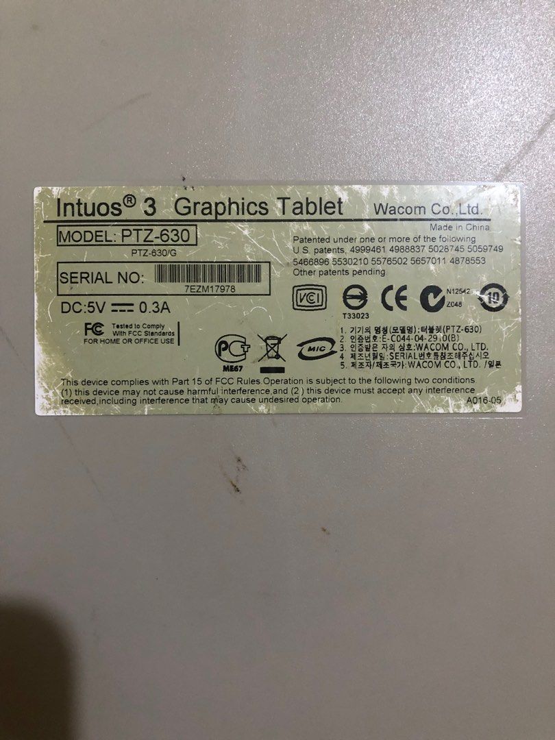 Wacom Intuos 3 graphics tab PTZ-630, Computers & Tech, Parts ...