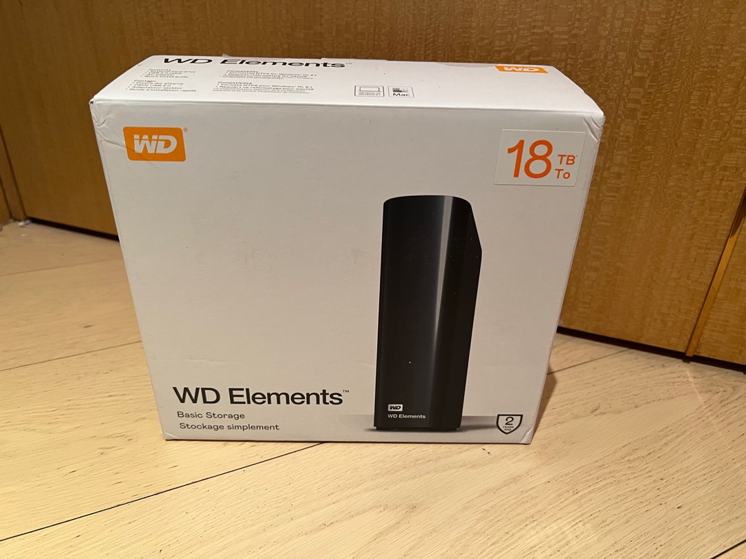 Western Digital Elements 18TB USB 3.0 External Hard Drive 外置硬碟, 電腦＆科技, 電腦周邊及配件, 硬碟及儲存器 - Carousell