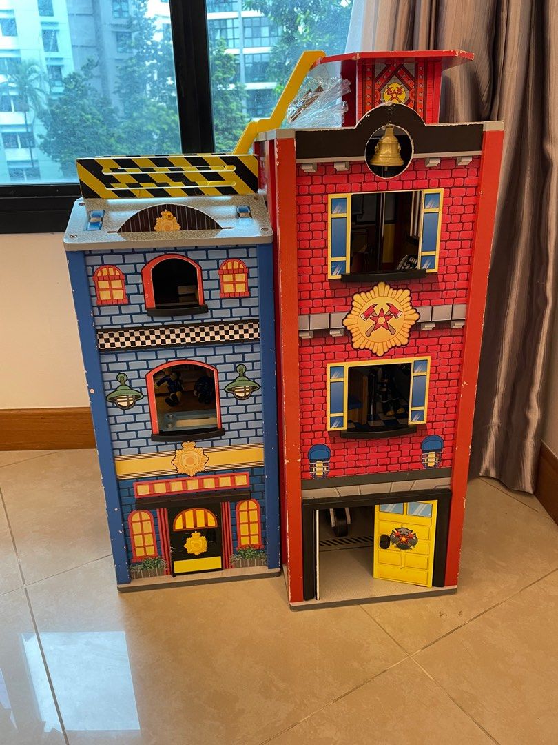 Wooden fire station playhouse -, Babies & Kids, Infant Playtime on ...