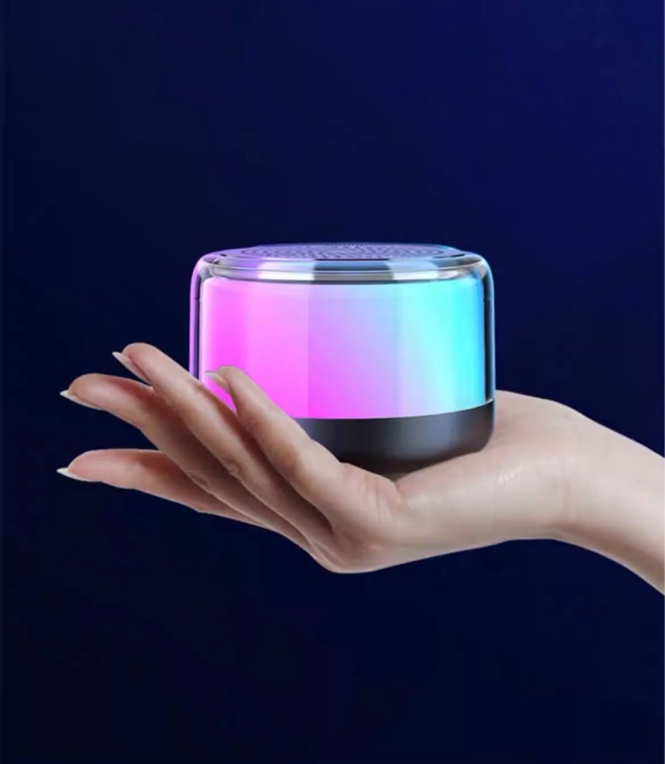 Hi Fi Bluetooth Speaker |rainbow blue purple display mini speaker ...