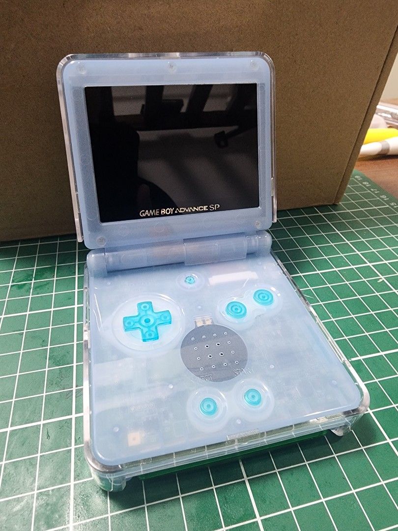 Gameboy Advance SP AGS-101 (Clear Sky Blue + IPS Screen), Video Gaming ...