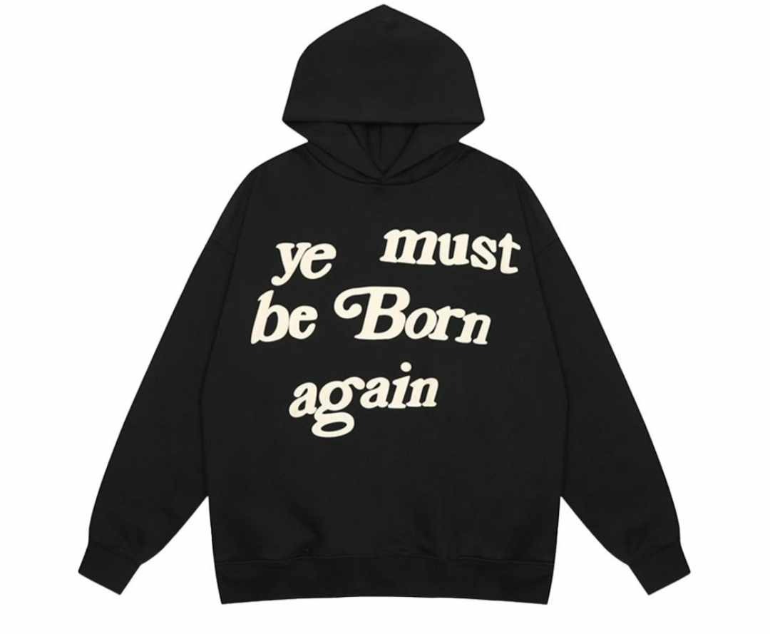 YE MUST BE BORN AGAIN BLACK HOODIE, Men's Fashion, Coats, Jackets and ...