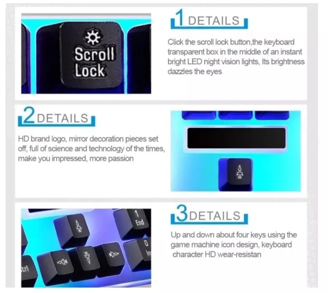 Zeus K001 ( Amazing Swiftness ) Gaming Keyboard and Mouse Bundle ( High ...