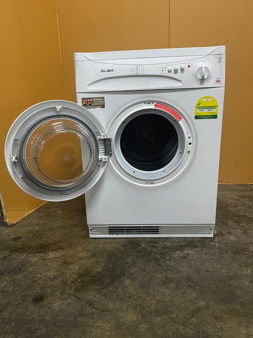 022312 (4) elba air vented dryer 7kg 1tick, TV & Home Appliances ...