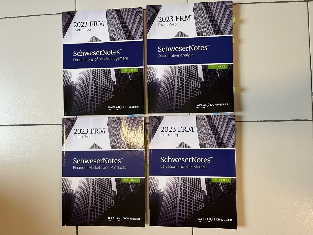 2023 FRM Exam Part 1 Schweser textbooks (Full set), Hobbies & Toys, Books & Magazines, Textbooks ...