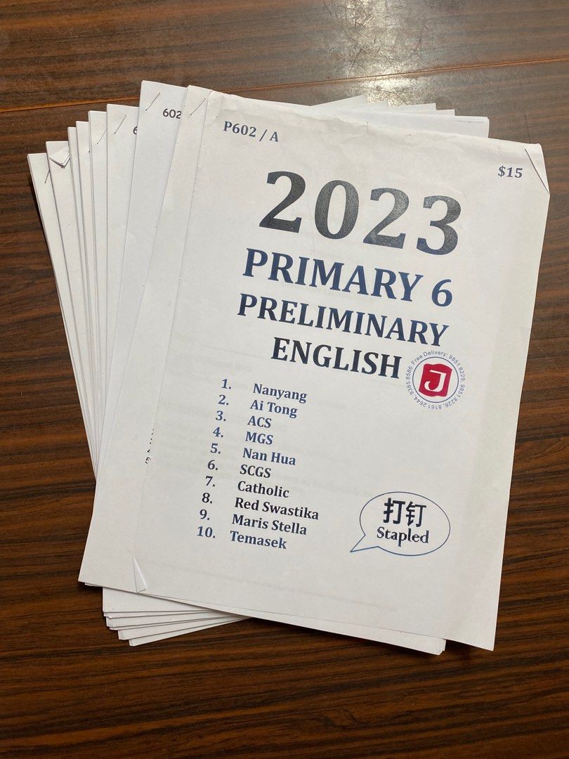 2023 Pri 6 English exam paper, Hobbies & Toys, Books & Magazines ...