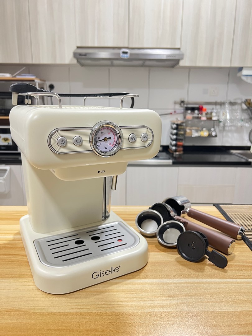 20 Bar Automatic 3in1 Giselle Retro Espresso Coffee Machine with Gusto ...