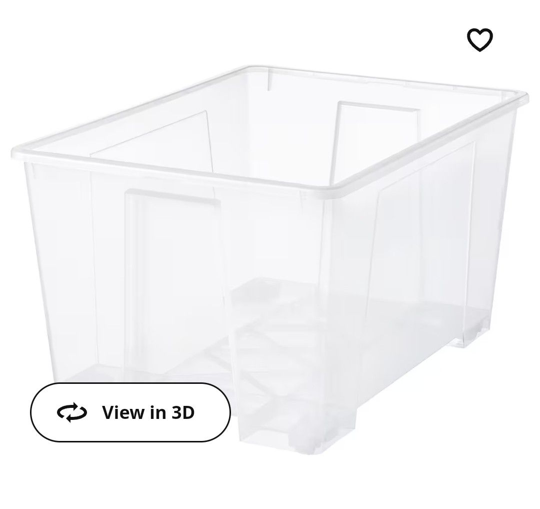 2 IKEA Big Samla Box with Lid, Furniture & Home Living, Home ...