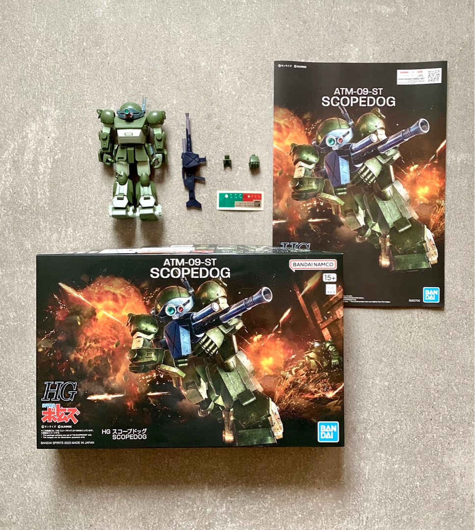 [素組成品] Bandai HG Scopedog 裝甲騎兵, 興趣及遊戲, 玩具 & 遊戲類 - Carousell