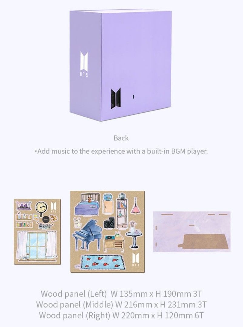 [現貨] 睇內文！BTS Official Fanclub Membership Merch Box 3 Room DIY Kit 會員禮 ...