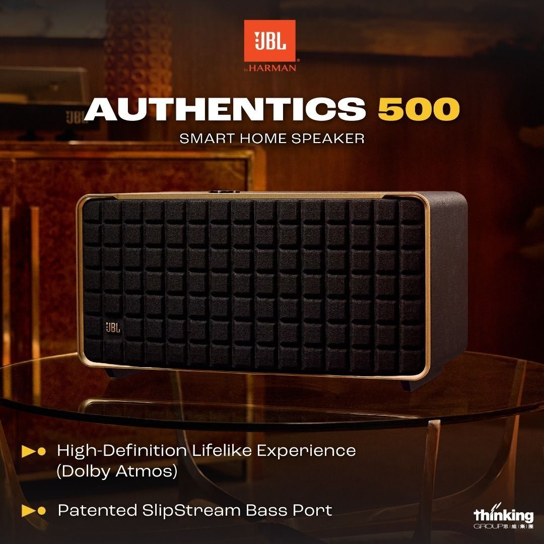 💥原裝行貨, 有Demo試聽💥 JBL Authentics 500 智能家居無線喇叭 (Wi-Fi 及藍牙連接功能), 音響器材 ...