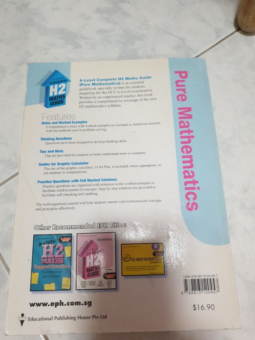 A Level Complete H2 Maths Guide Pure Maths, Hobbies & Toys, Books ...