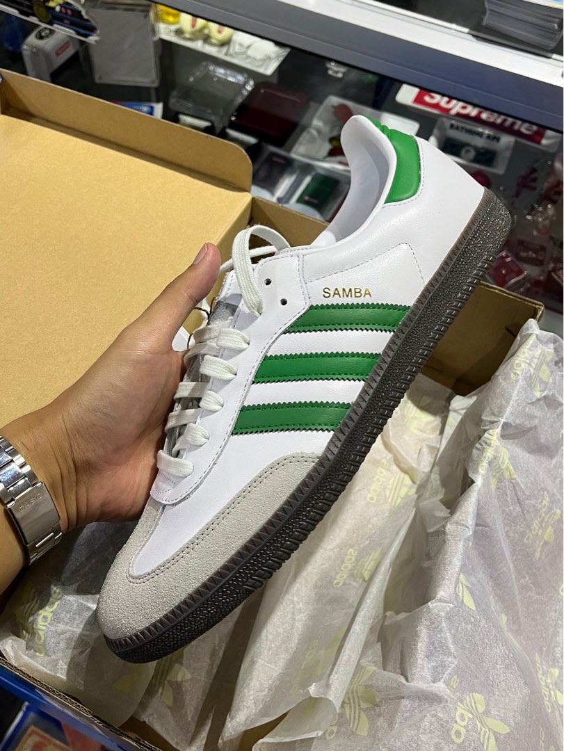 ADIDAS SAMBA GREEN, Men's Fashion, Footwear, Sneakers on Carousell