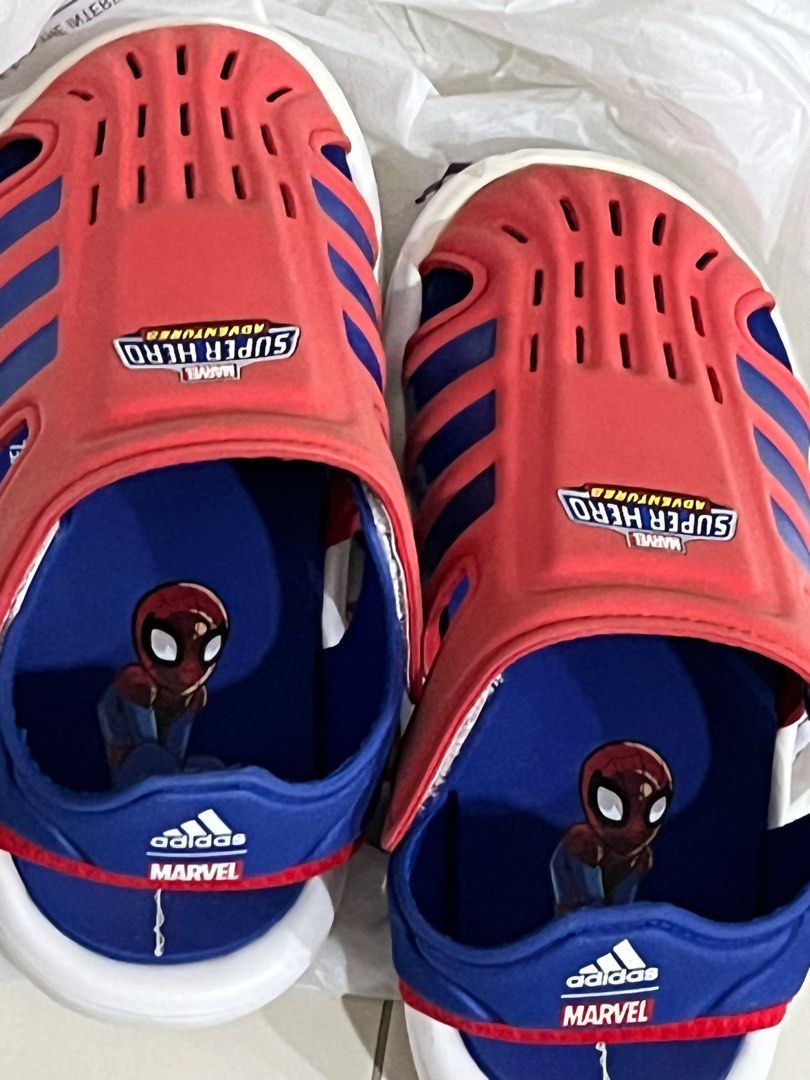 Adidas Spider-Man sandals for boys, Babies & Kids, Babies & Kids ...