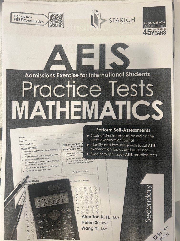 AEIS Test Papers, Hobbies & Toys, Books & Magazines, Assessment Books ...