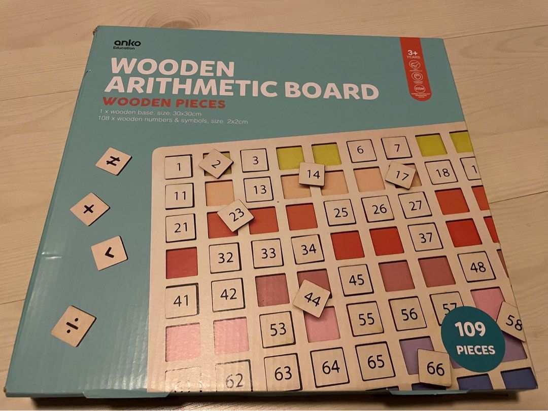 Anko Wooden Arithmetic Board 1 to 100, Hobbies & Toys, Toys & Games on ...