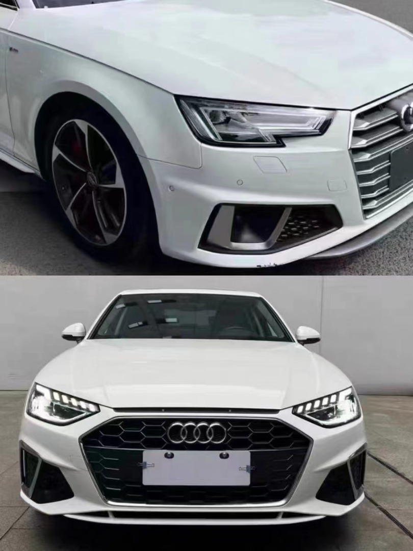 Audi A4 old model to the new 17-19 upgrade 22 laser headlights running ...
