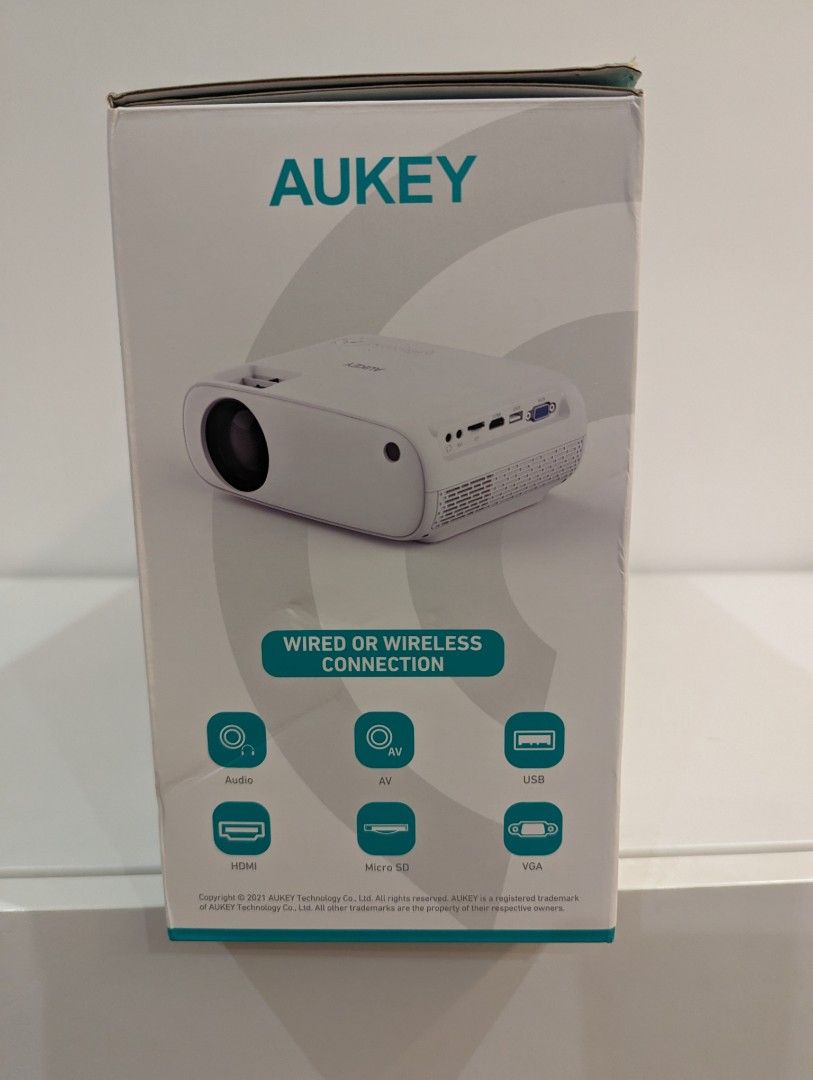 Aukey RD-860 Wi-Fi Mini Projector with 1080p Resolution, TV & Home ...