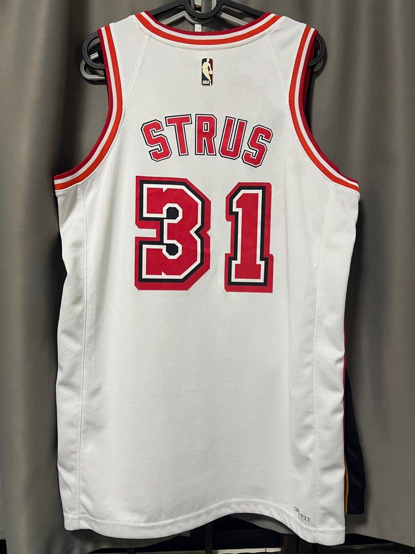 Authentic Max Strus Miami Heat Nike NBA Classic Edition Swingman Jersey ...