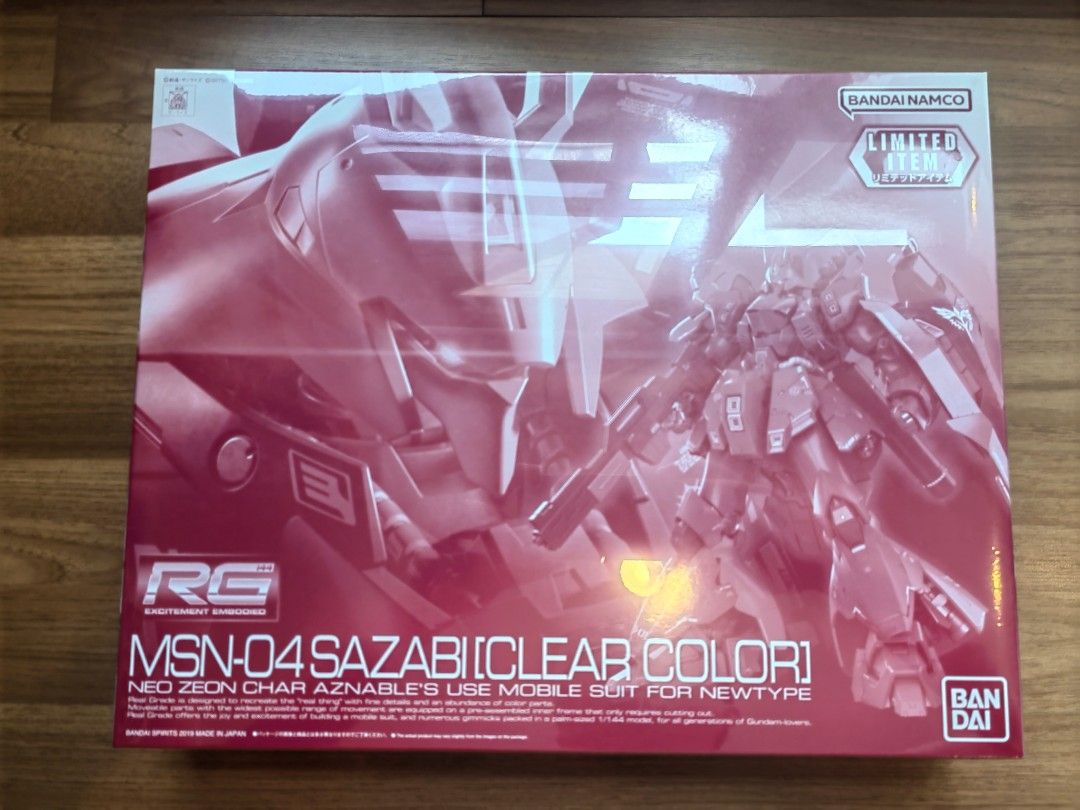 Bandai Limited RG Nu Gundam HWS and Sazabi clear color version, Hobbies ...