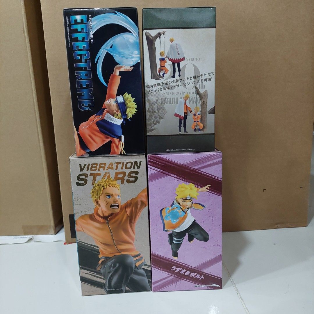 BANPRESTO NARUTO UZUMAKI BARUTO Set of 4 Figurine Effectreme Shounen ...