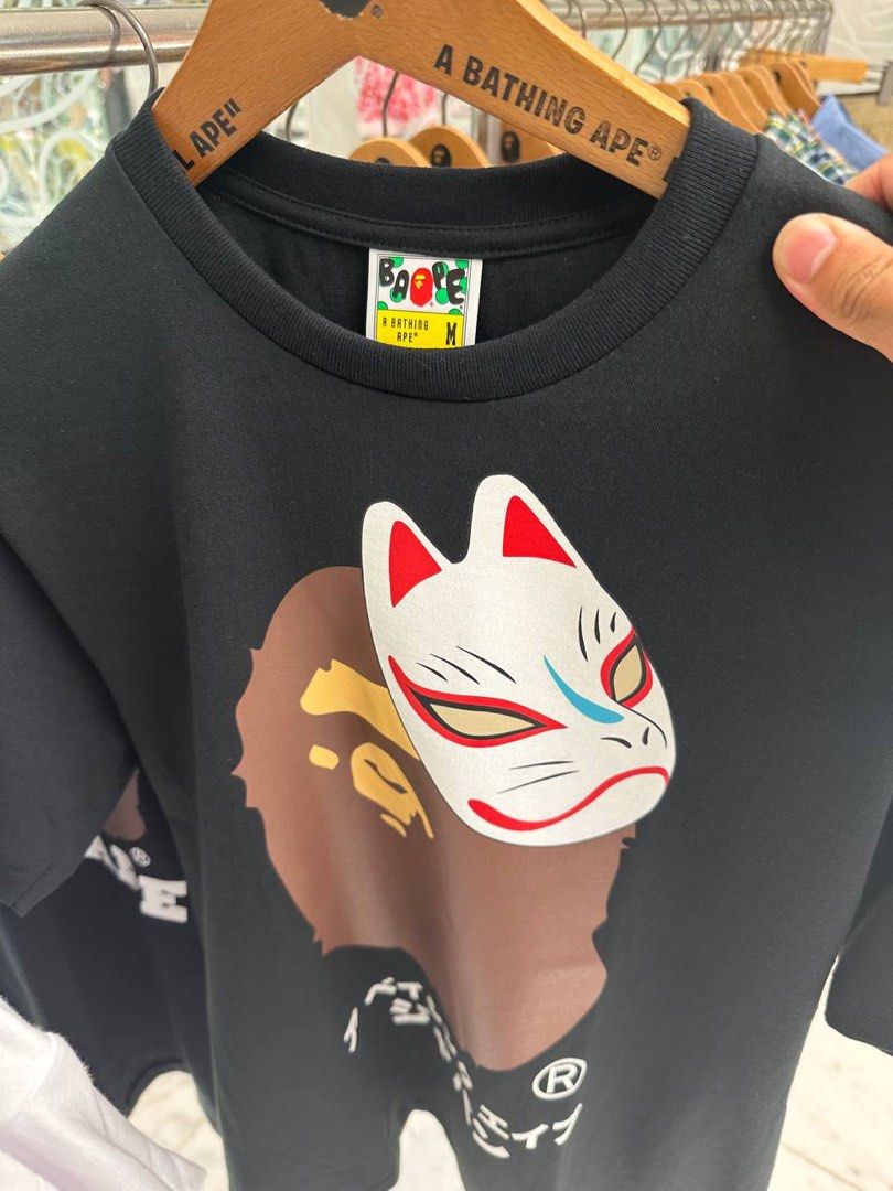 Bape Kitsune Mask Fox Tees, Men's Fashion, Tops & Sets, Tshirts & Polo ...