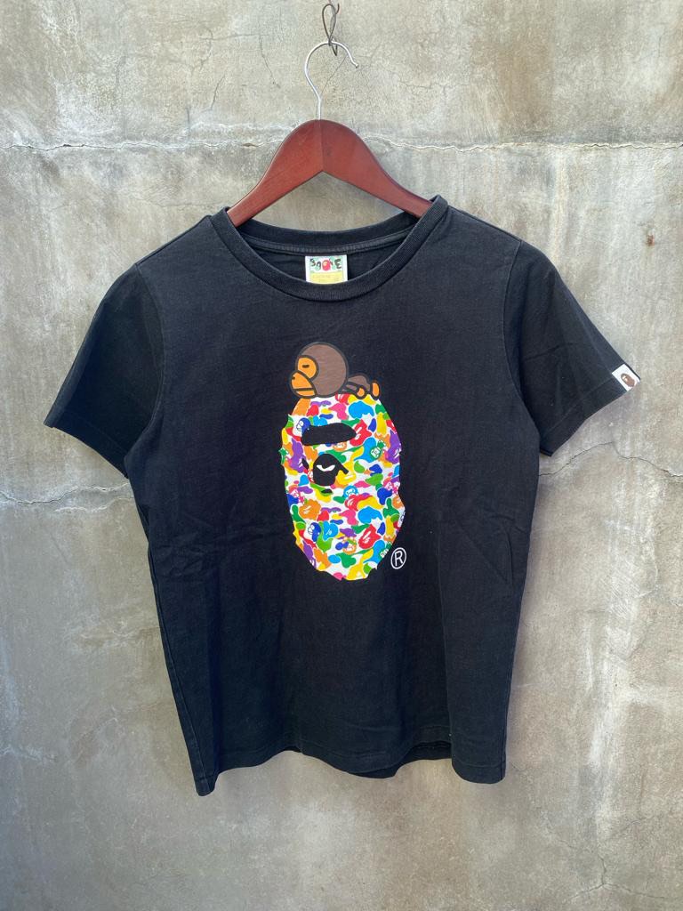 Bape Rainbow Head Tee, Luxury, Apparel on Carousell