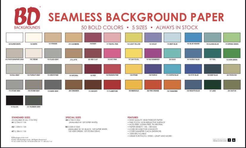 BD BACKDROP PAPER, Photography, Photography Accessories, Lighting ...