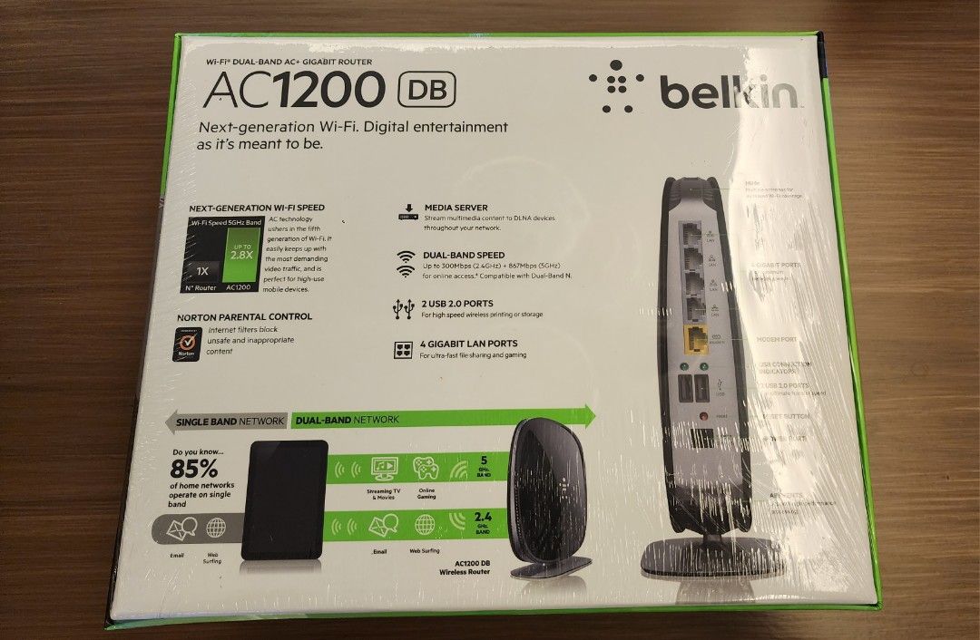 Belkin AC1200 Dual Band Router, Computers & Tech, Parts & Accessories ...