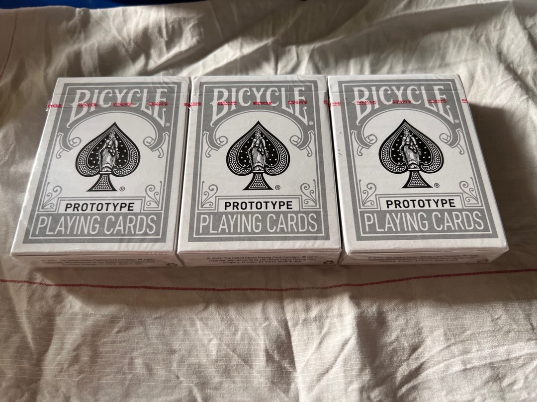 Bicycle Prototype Silver Playing Cards, Hobbies & Toys, Toys & Games on ...