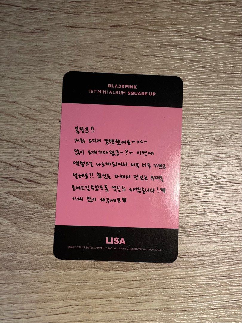 blackpink lisa square up pc, Hobbies & Toys, Memorabilia & Collectibles ...