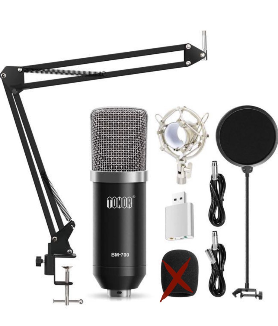 Bm700 Mic w stand a whole set, Audio, Microphones on Carousell