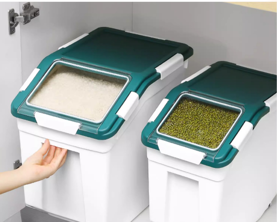 Brand New 10kg Rice Dry Food Storage Box Container with wheels ...