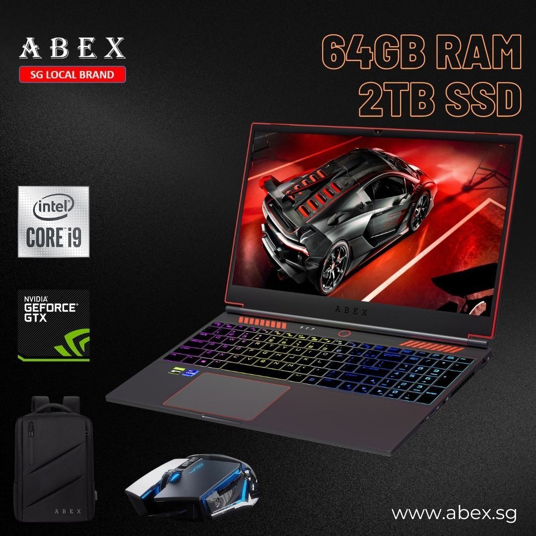 Brand New ABEX ZENITH GT10 / i9 Processor Laptop / 64GB RAM / 2TB SSD ...