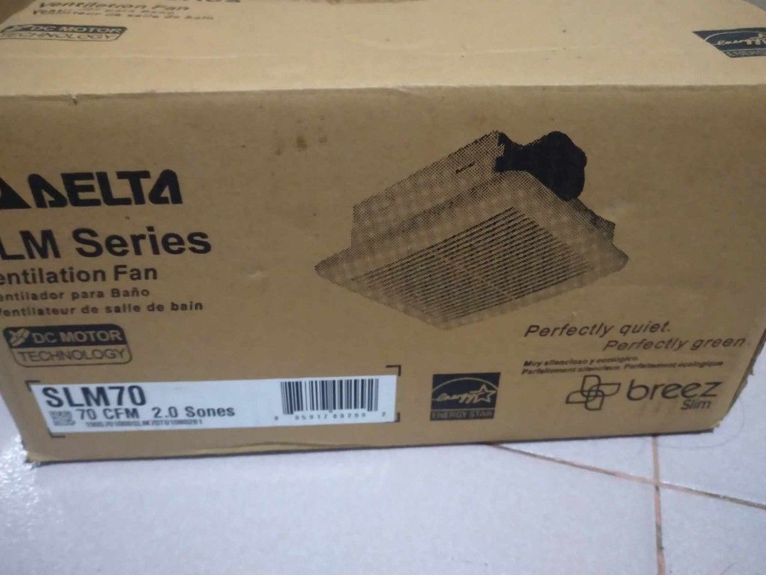 BREEZSLIM DELTA SLM70 Ventilation Fan, Furniture & Home Living ...