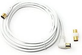 [C48] 5m Long TV Aerial Right Angle - Coaxial Satellite Cable TV ...