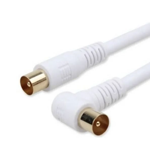 [C48] 5m Long TV Aerial Right Angle - Coaxial Satellite Cable TV ...