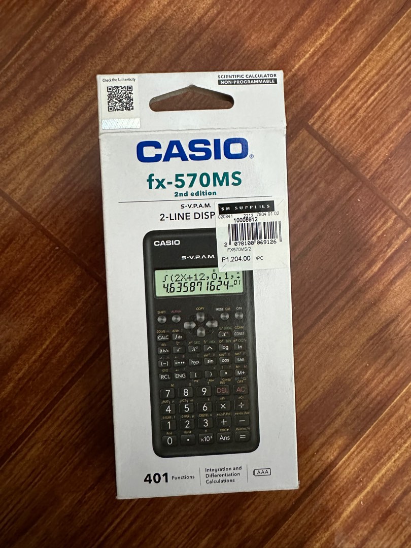 Casio fx-570MS, Hobbies & Toys, Stationary & Craft, Stationery & School ...