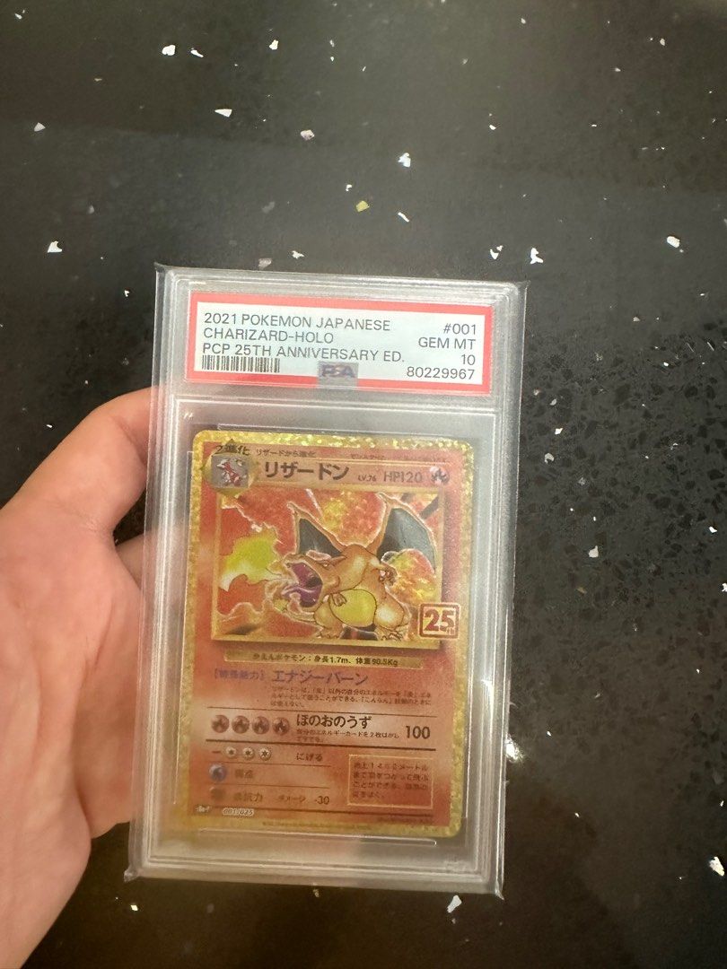 Charizard 25th anniversary Japanese psa 10, Hobbies & Toys, Toys & Games on Carousell