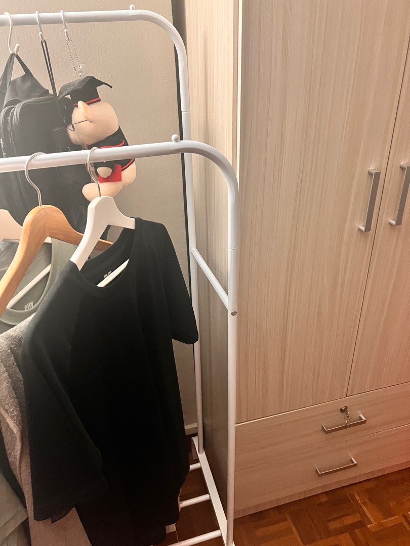 Clothes Rack Hanger Double Pole (Move out by 18 Dec), Furniture & Home ...
