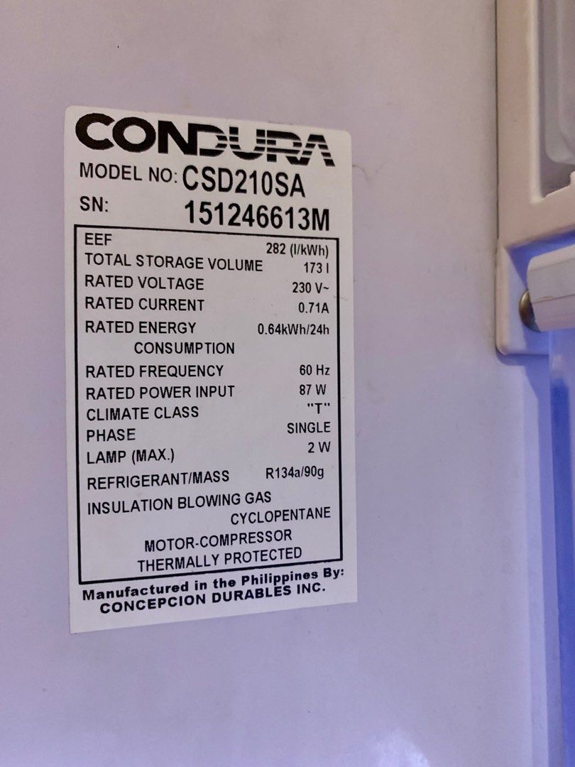 Condura 6.7 cubic feet energy efficient refrigerator, TV & Home ...
