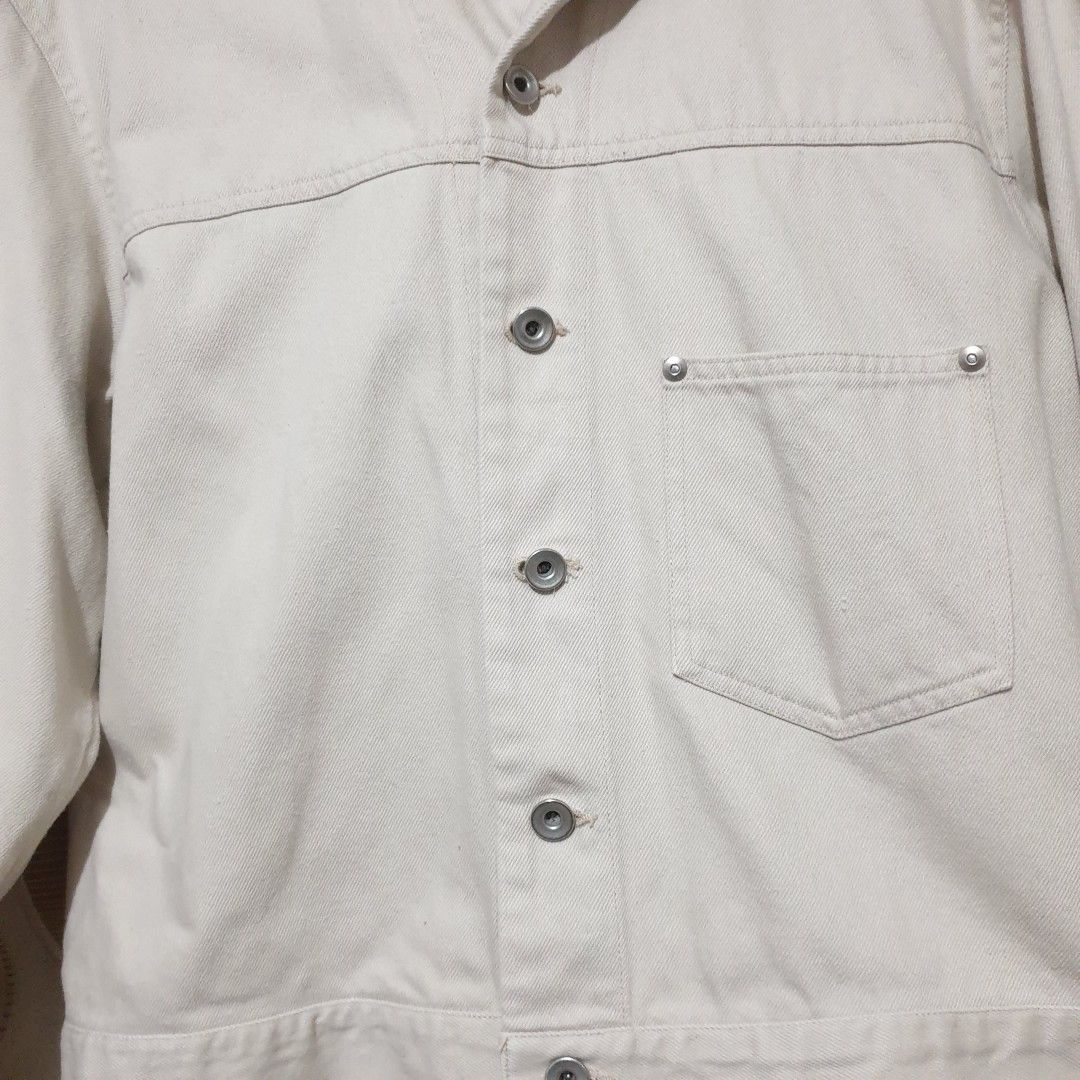 Cream denim jacket, Women's Fashion, Coats, Jackets and Outerwear on ...