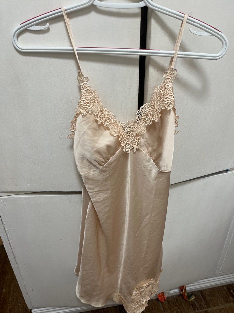 Cream Silk Satin Dress, Women's Fashion, Dresses & Sets, Dresses on Carousell