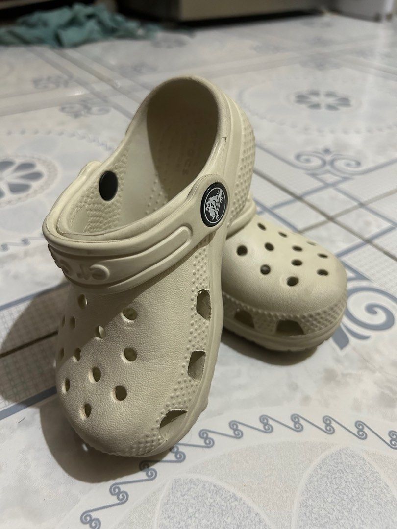 Crocs Bone color for toddler, Babies & Kids, Babies & Kids Fashion on ...