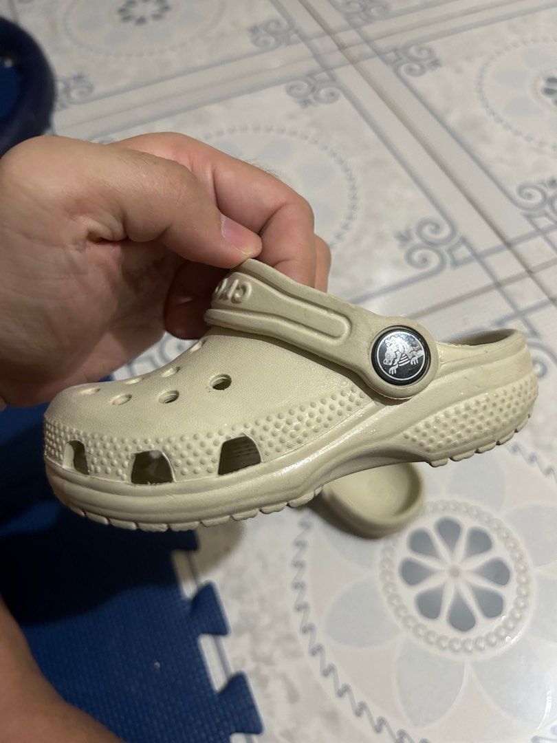 Crocs Bone color for toddler, Babies & Kids, Babies & Kids Fashion on ...