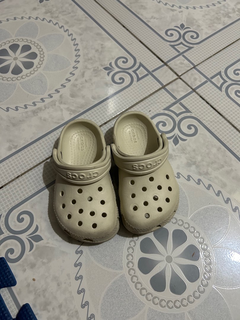 Crocs Bone color for toddler, Babies & Kids, Babies & Kids Fashion on ...
