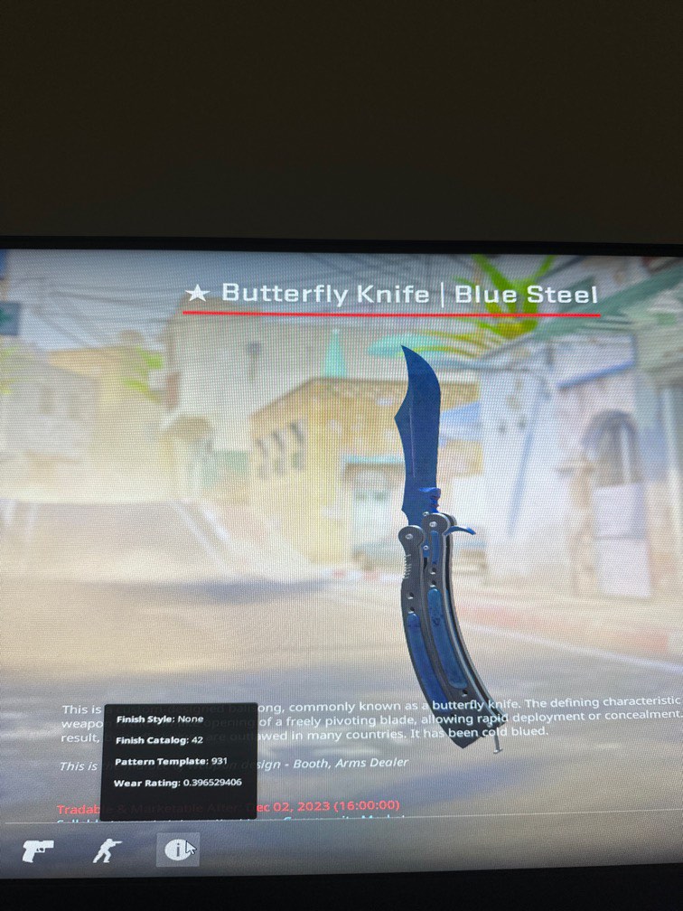 cs2 Butterfly Knife Blue steel , Video Gaming, Gaming Accessories, In ...