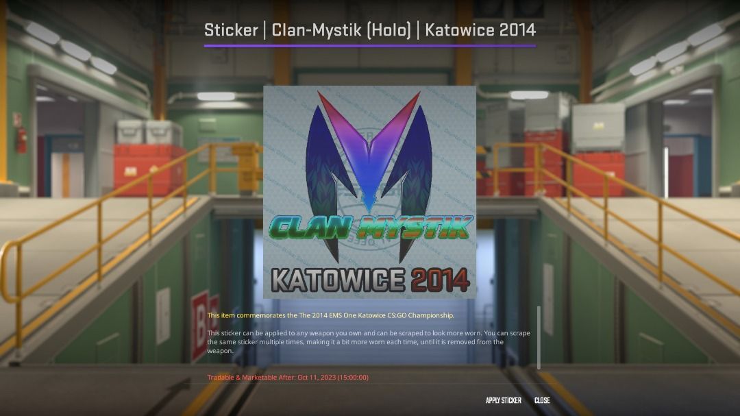 CS2 Unapplied Clan Mystik Katowice 2014 Holo CSGO, Video Gaming, Gaming ...