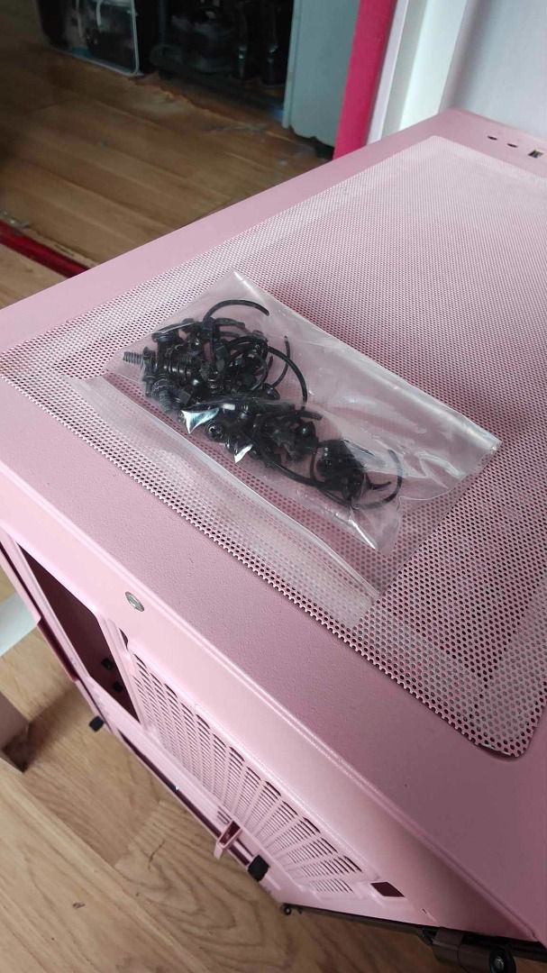 DarkFlash DLM21 Pink Mesh Micro-ATX (m-ATX) Gaming Case with ARGB LED ...